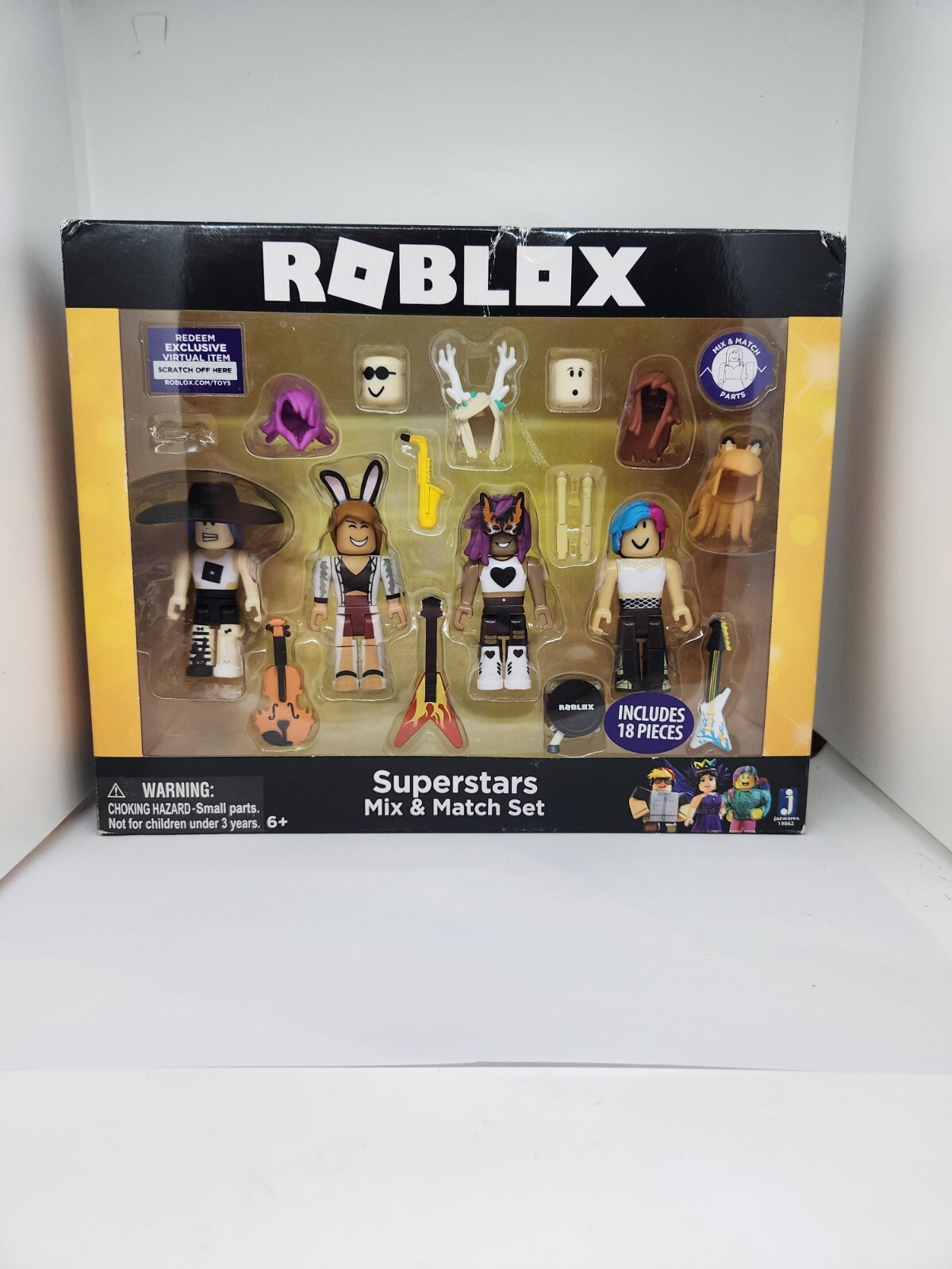 ROBLOX Superstars Mix & Match Set 18pc 4 Figures Checklist Virtual Item ...