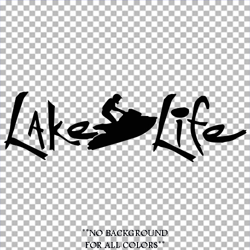 Lake Life #2 stickers VINYL DECALS water worship wave runner jet ski ...