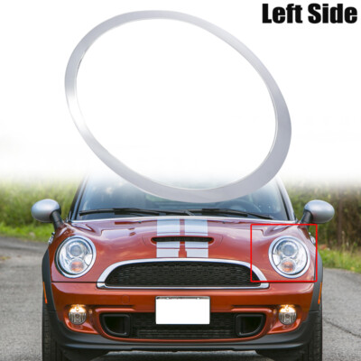 1x Left Side Chrome Headlight Trim Ring 51137149905 For Mini Cooper 07 ...