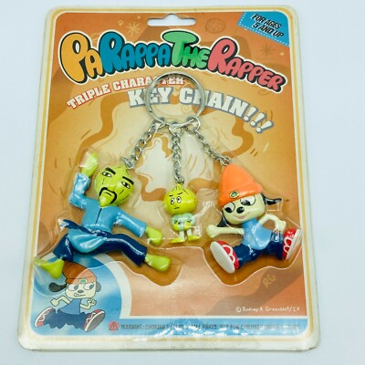 PARAPPA THE RAPPER Triple Character Keychain JPN PlayStation Sony 2001 ...