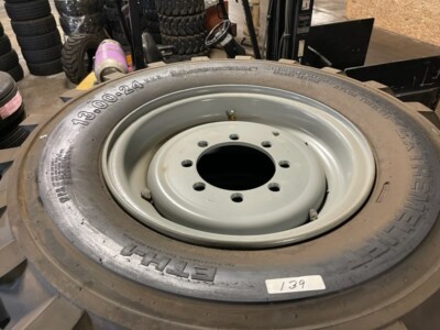 Extreme Lift 1300-24 NHS 12ply Foam Filled Tire on 8 Bolt Genie Wheel ...