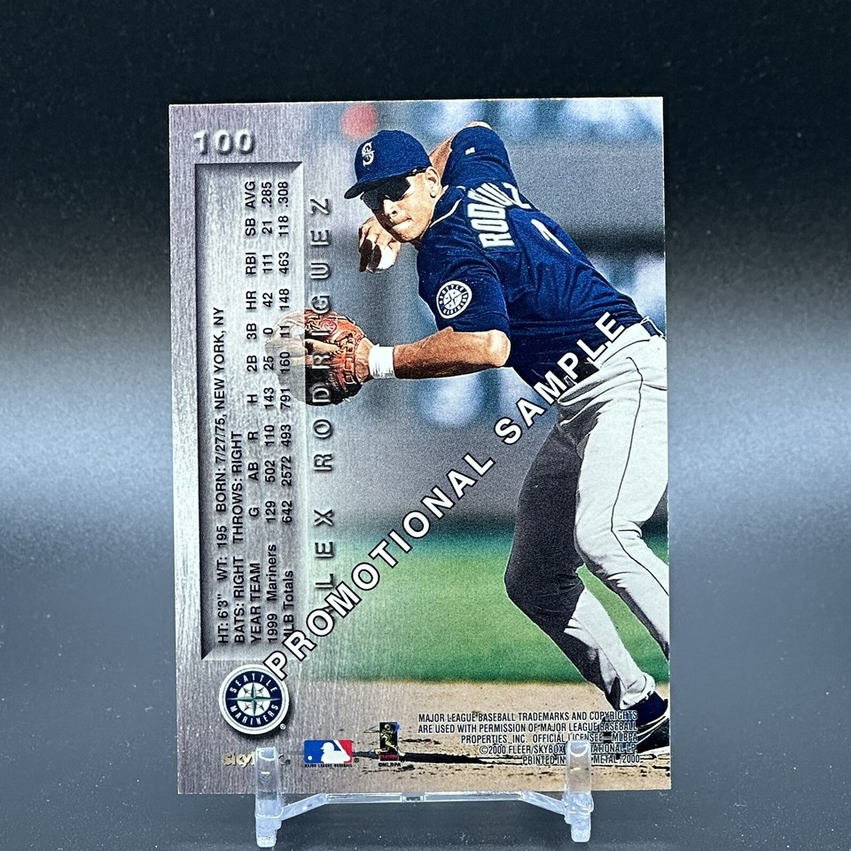 Alex Rodriguez 2000 Fleer Metal Promotional Sample - #100 Mariners | eBay