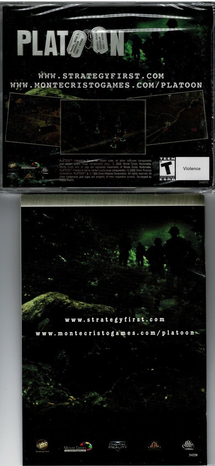 Platoon PC Sealed New With 28 Page Manual XP Mission Based Tactical Combat | eBay