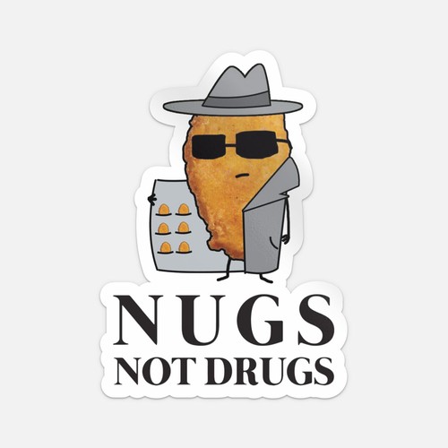 Funny Nugs Not Drugs Chicken Nugget Dealer Sticker Vinyl Car Bumper ...