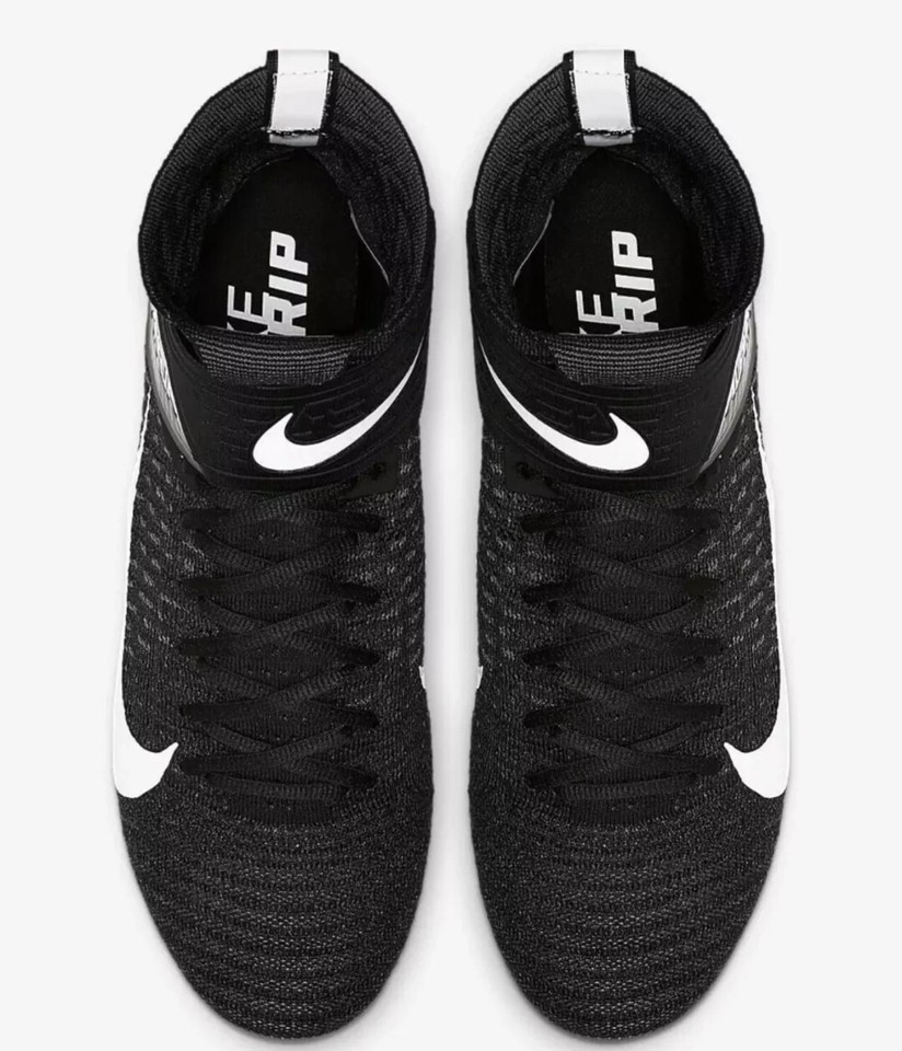 Nike Men Alpha Menace Elite 2 Size 12 WIDE Football Cleats Black Grey ...