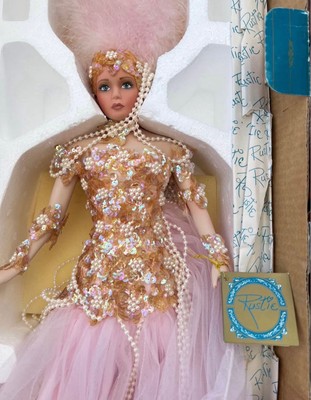 Vintage Rustie Doll by Tori 18” Vegas Showgirl 1998 Pink beaded Never ...