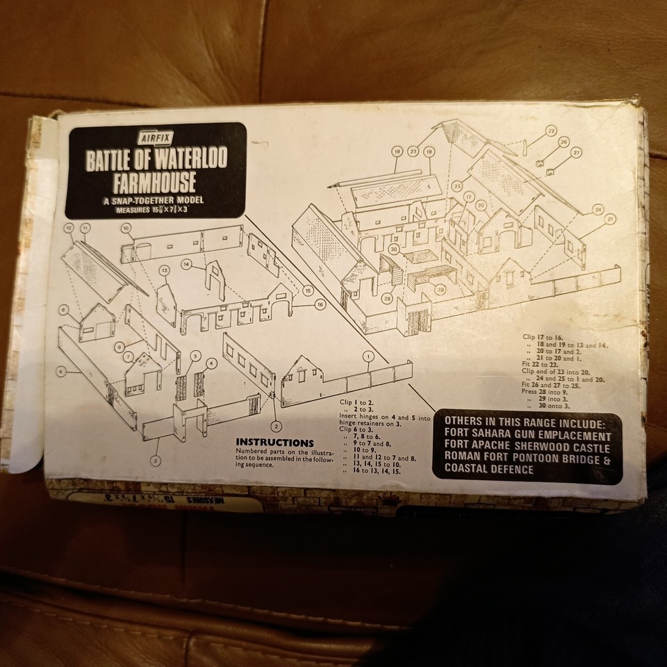 Vintage Airfix: Waterloo Farm House Snap Together Model Read ...