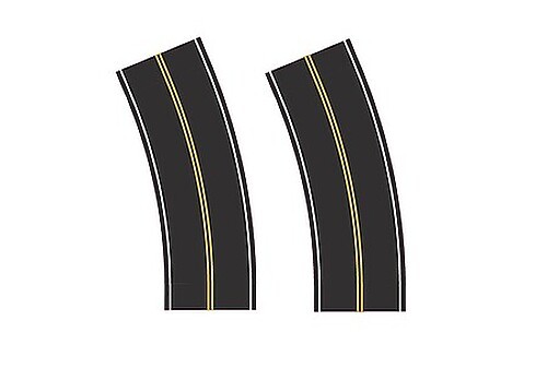 EasyStreets Fresh Asphalt Broad Curve No Passing - HO Scale Model ...