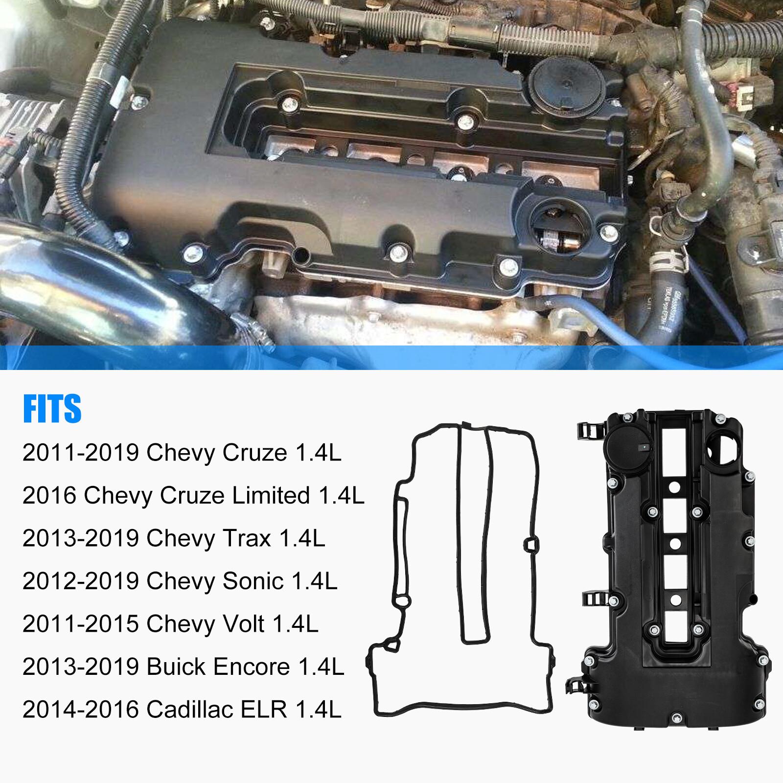 Valve Rocker Cover & Gasket For Vauxhall Astra J Corsa D E Adam ...
