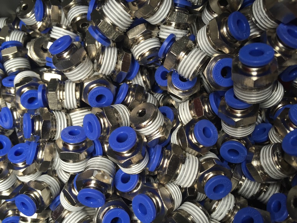 Male Stud Push In Fit Pneumatic Fittings for Air Water Hose Tube 4 6 8 ...
