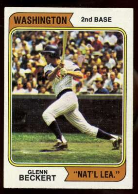 1974 Topps #241 Glenn Beckert EX-MT Padres Washington Nat'l Lea 70664 ...