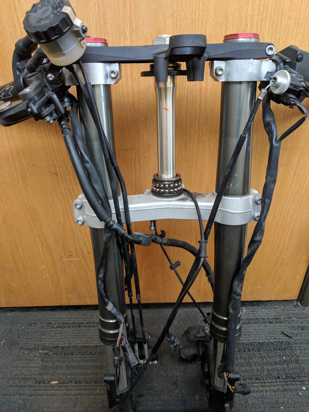 11-15 Kawasaki ZX10R Ninja Front End Suspension Forks Tubes Bar ...