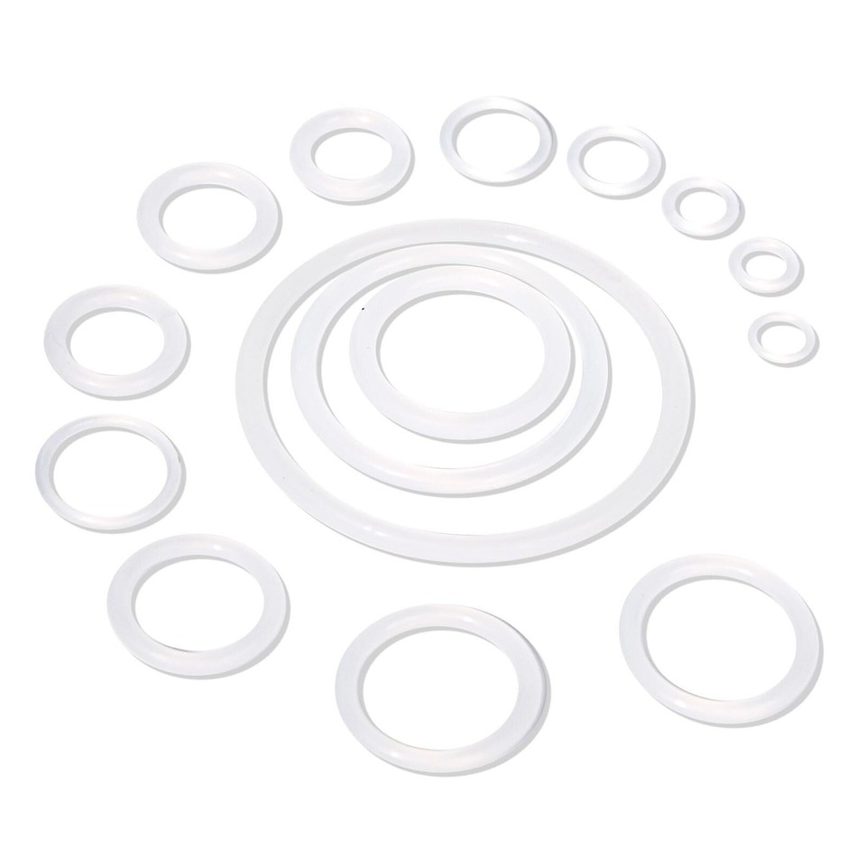 Food Grade O-ring Clear Silicone Rubber O Rings 1.5mm Cross Section 1.5 ...