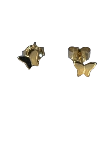 AQUA Butterfly Silhouette Stud Earrings in 18K Gold-Plating ...