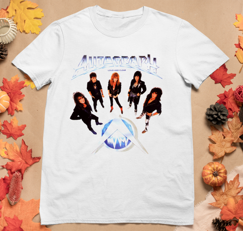 AUTOGRAPH Band - Loud and Clear Shirt Short Sleeve White Unisex S-5XL ...