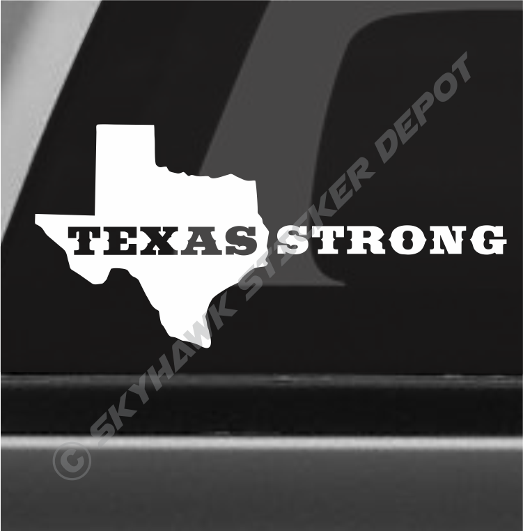 Texas Strong Houston Vinyl Decal Bumper Sticker Hurricane Harvey Lone ...