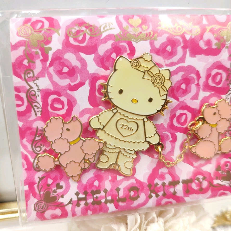 Sanrio Hello Kitty Pin Badge 27Th Anniversary Kitty Poodle Dog Vintage ...