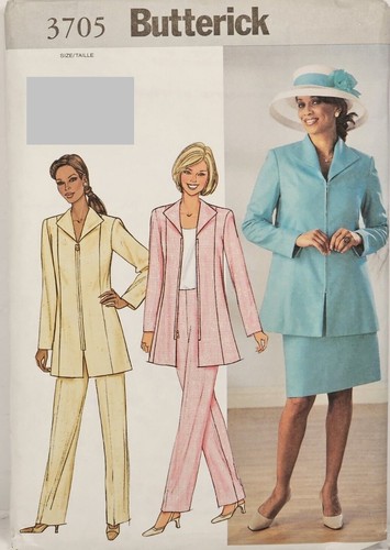 V👗3705 PATRON BUTTERICK JUPE PANTALON VESTE SOIREE CEREMONIE CHIC 42 AU ...