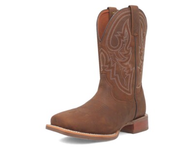 Dan Post Western Boots Mens Leather Brigston Broad Square Brown DP5172 ...