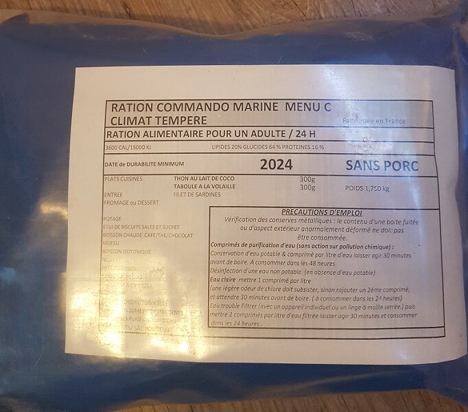 EPA MRE FRANKREICH 2024 24H RATION COMMANDO ALIMENTAIRE MARINE ARMY ...