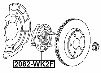 2082-WK2F Febest FRONT WHEEL HUB 52124767AE, K52124767AE | eBay