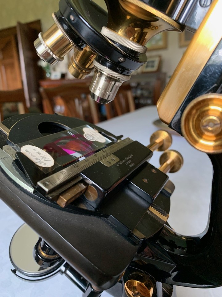 Vintage W. Watson & Sons Ltd - Bactil Monocular Brass Microscope ...