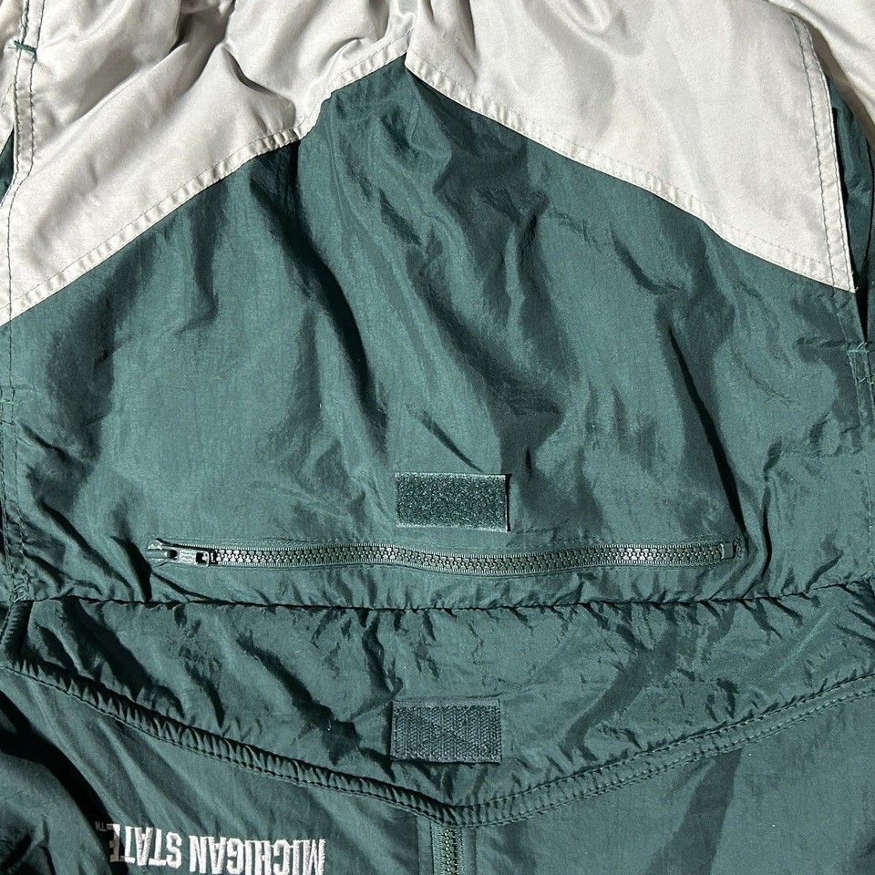 Vintage Michigan State Spartans Puffer Coat Jacket XL Logo 7 Pullover ...