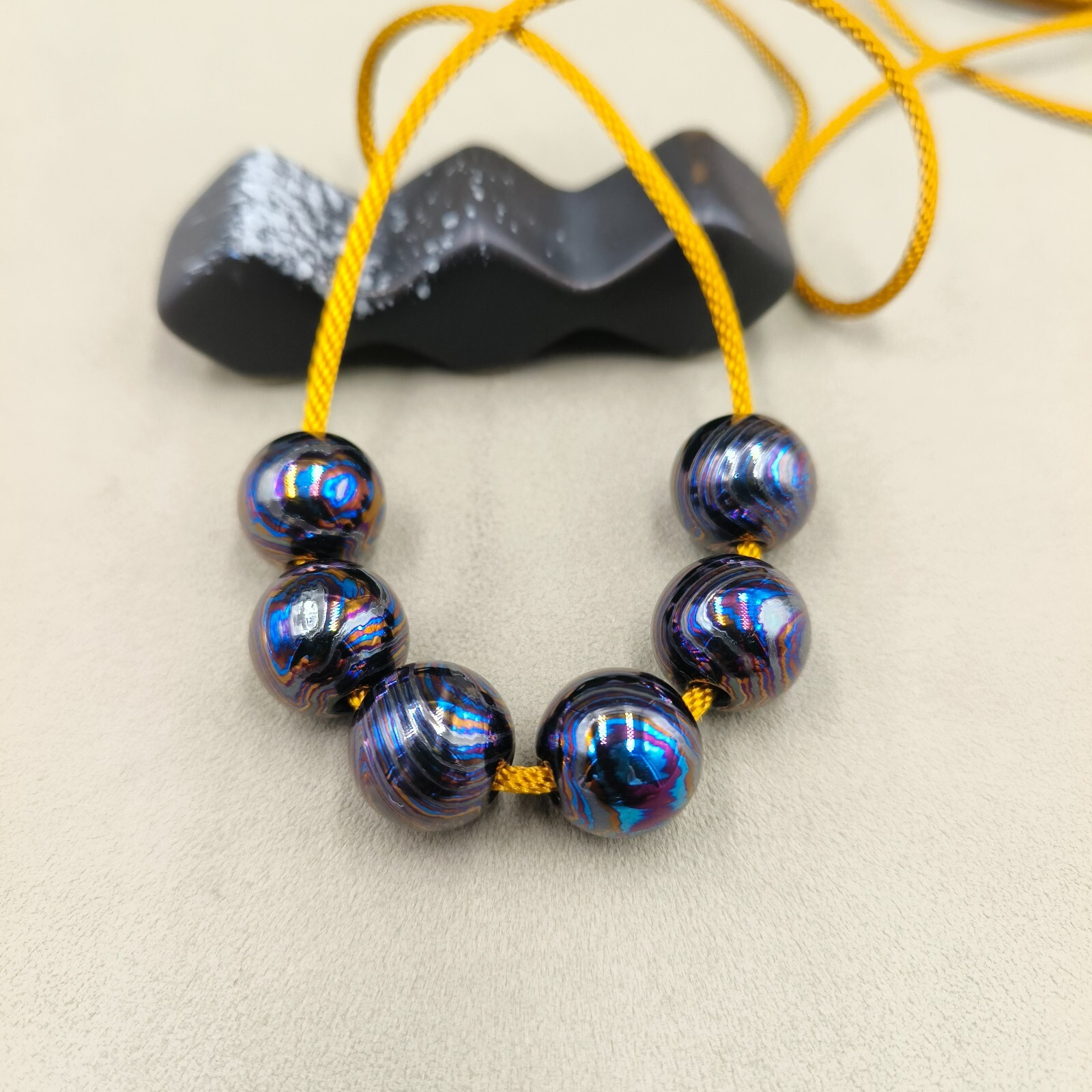 Zirconium Damascus Timascus Paracord Beads Knife Beads Bracelet Bead ...