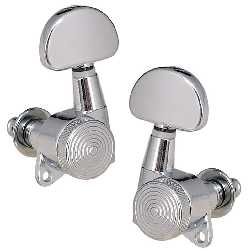Chrome 6R Inline Guitar String Tuning Pegs Auto Locking Tuners Keys ...