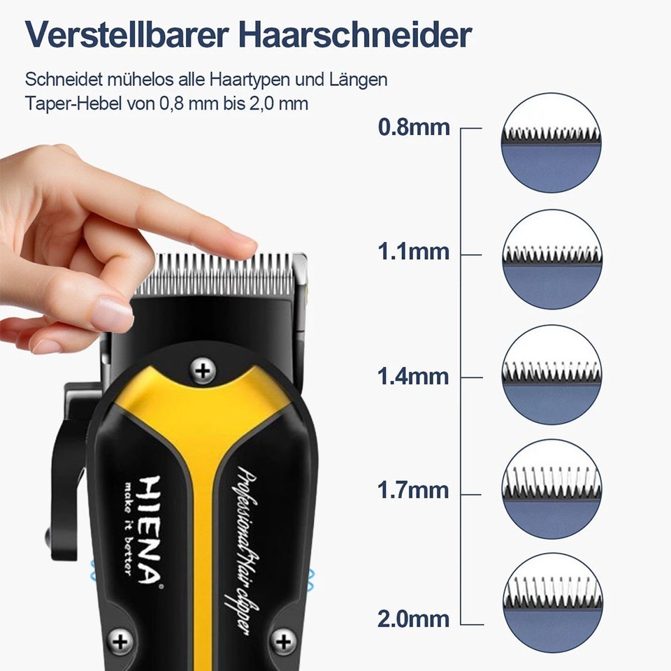 Men Cordless Hair Clipper Beard Trimmer Electric Hair Cutting Kit ...