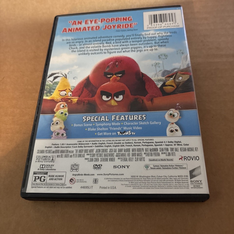 The Angry Birds Movie (DVD, 2016) 43396446953| eBay