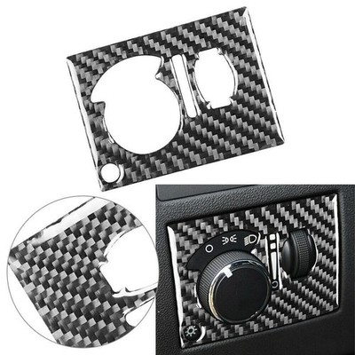 Kohlefaser Scheinwerferschalter Panel Rahmenabdeckung für Dodge ...