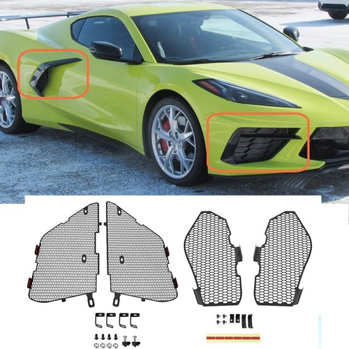 For Corvette C8 Z51 2020-2024 Front Grill+Side Intake Mesh Grille ...