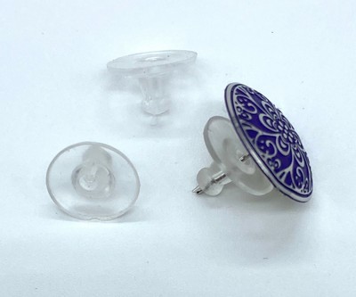 Large Rubber Plastic Earring Backs for Sensitive Ears 10 pairs (20 ...