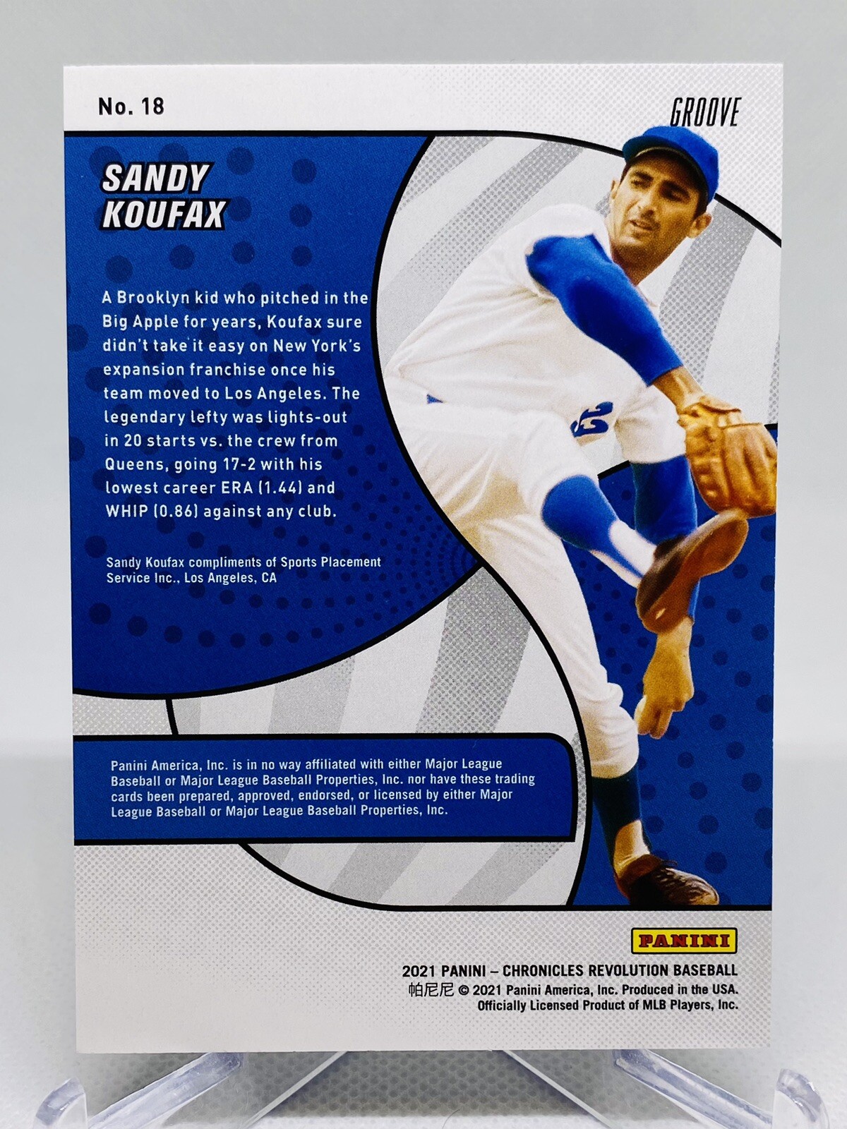2021 Panini Chronicles Revolution ~ Sandy Koufax ~ Groove Parallel ...