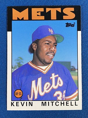 1986 Topps Traded Kevin Mitchell Rookie Baseball Card #74T NM+ New York ...