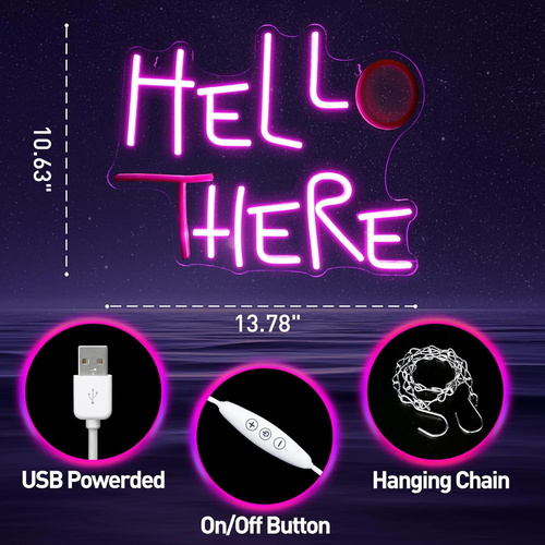 Hello There Neon Sign for Wall Decor, Dimmable Hell Here Catwoman Neon ...