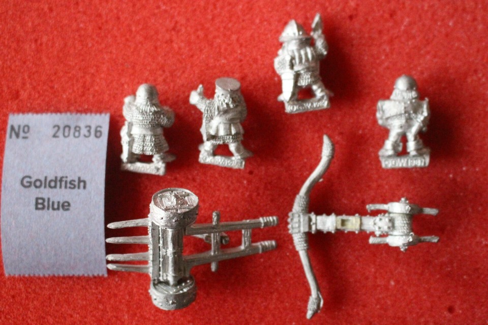 Games Workshop Warhammer Dwarf Bolt Thrower 4 Crew 1987 Citadel Dwarves ...