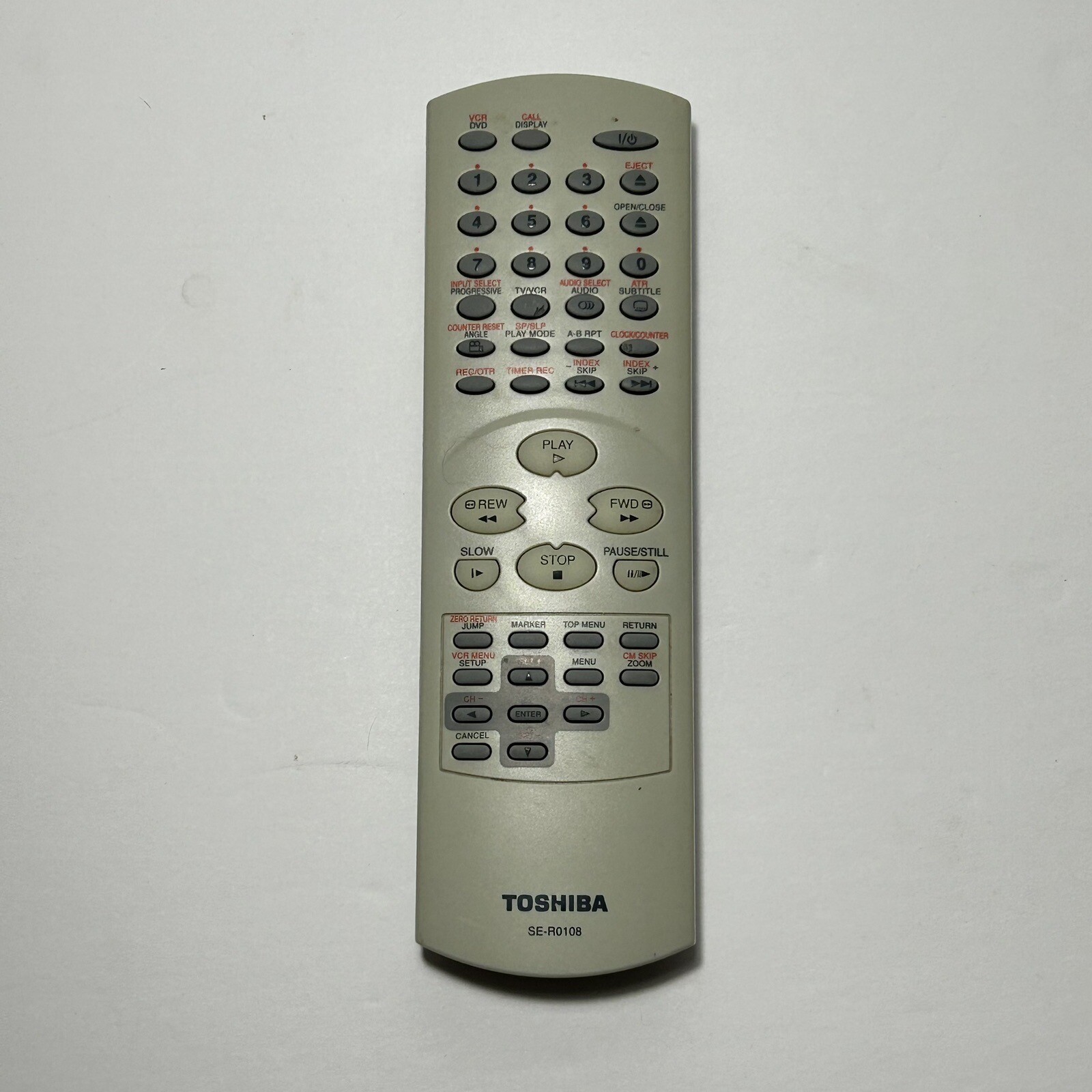 Toshiba Remote Control SE-R0108 GENUINE OEM DVD/VCR Combo Player ...