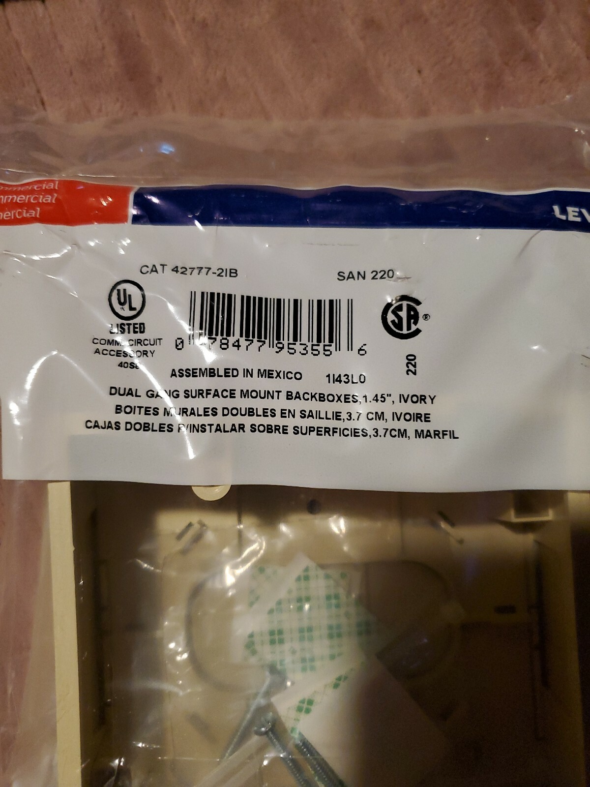 LEVITON 42777-2IB RJ JACK AND MODULE BACKBOX DG 1.45 IV | eBay