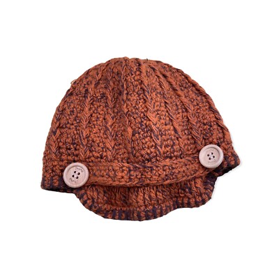 Prana Women’s Small Youth Rust Cadet Style Knit Hat Wood Buttons | eBay