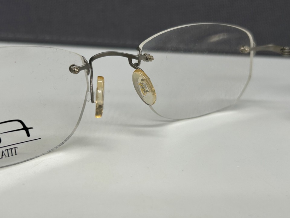 Flair Eyeglasses Frames Men Woman Gray Titanium Rimless Square 643 NP ...