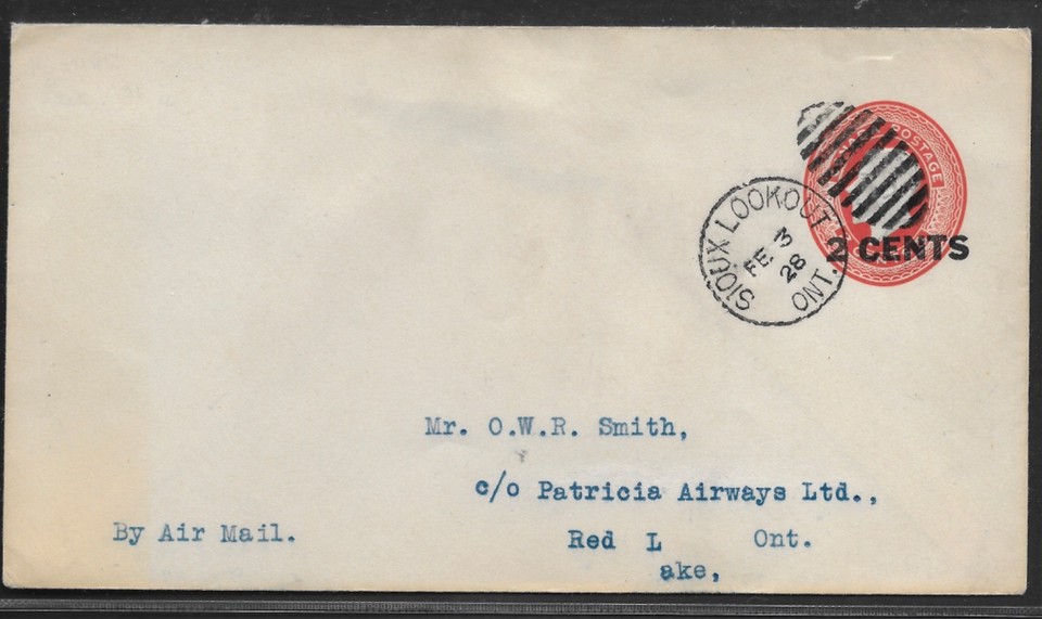 # CL29ii, Semi-official Airmail, Violet Plane to Red Lake. Rare. RRR ...