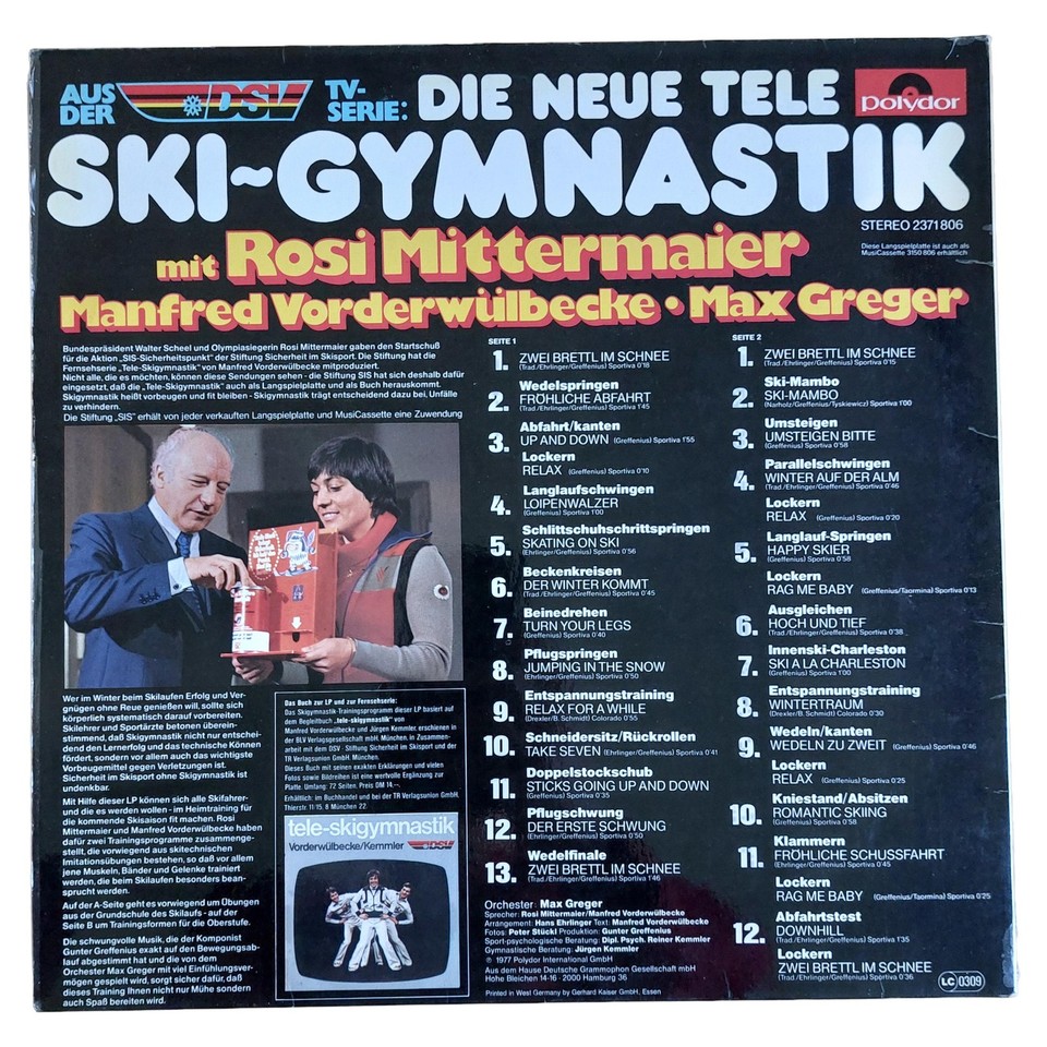 Rosi Mittermaier Ski Gymnastik Vinyl LP Max Greger DSV Tele Album | eBay.de
