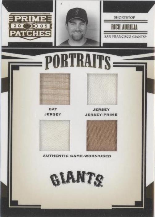 2005 Donruss Prime Patches - Portraits Rich Aurilia #P-53 Quad Swatch ...