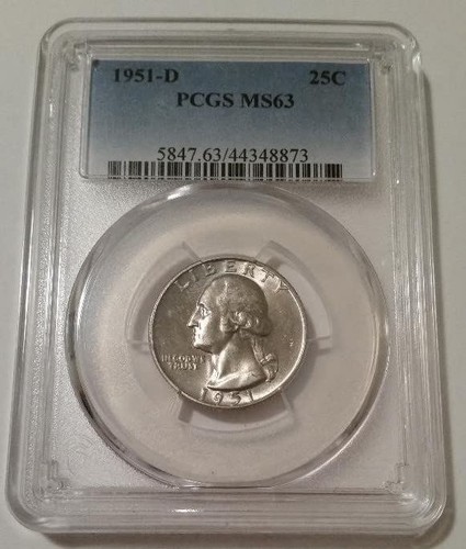 1951 D Washington Quarter MS63 PCGS | eBay