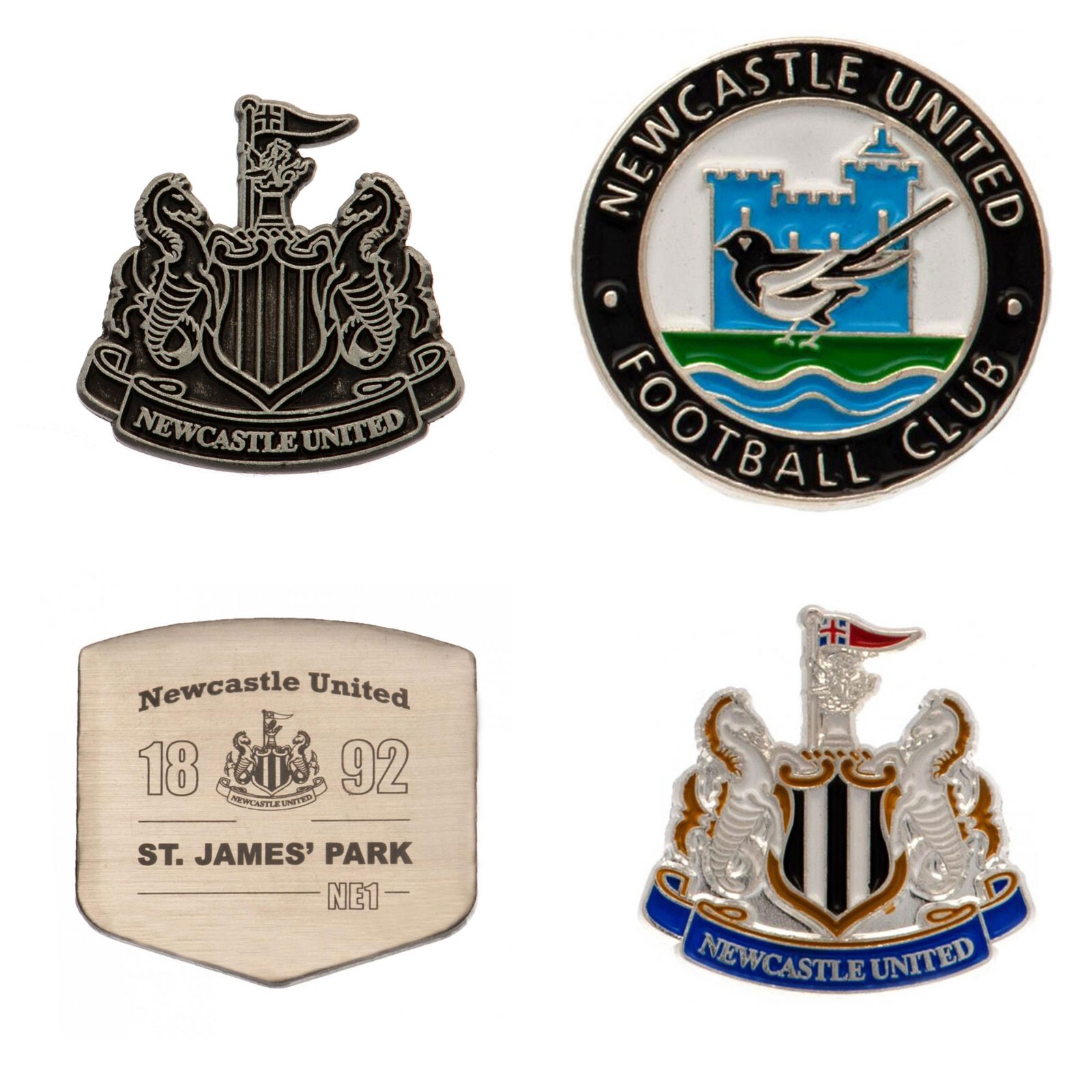 Official Newcastle United Pin Badge Set, Newcastle Fans Souvenir Pin ...