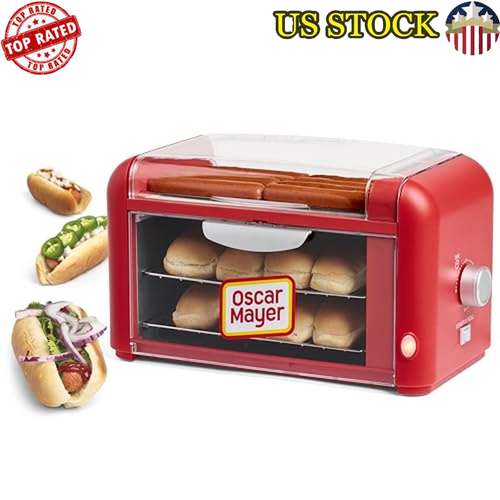 Hot Dog Roller Bun Toaster Extra Large Stainless Steel Grill Portable ...