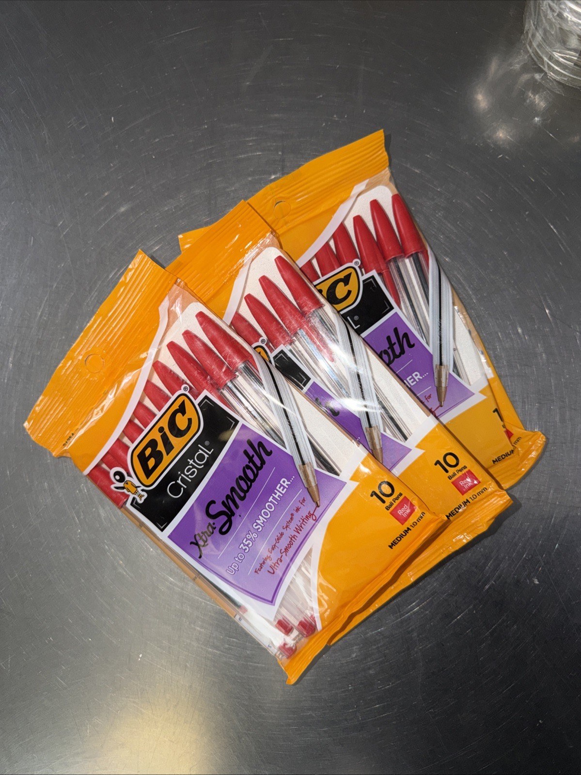 NEW BIC Cristal Xtra Smooth Ball Pen 10 Ct - 3 Pack- Medium Point (1.0 ...