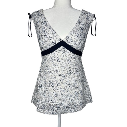 Y2K Vintage Paper Doll Tank Top L Babydoll Cottagecore Lace Floral Made ...
